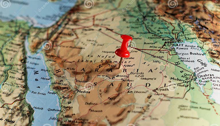 Saudi Arabian Country Code on the Map. Stock Image - Image of leaf ...