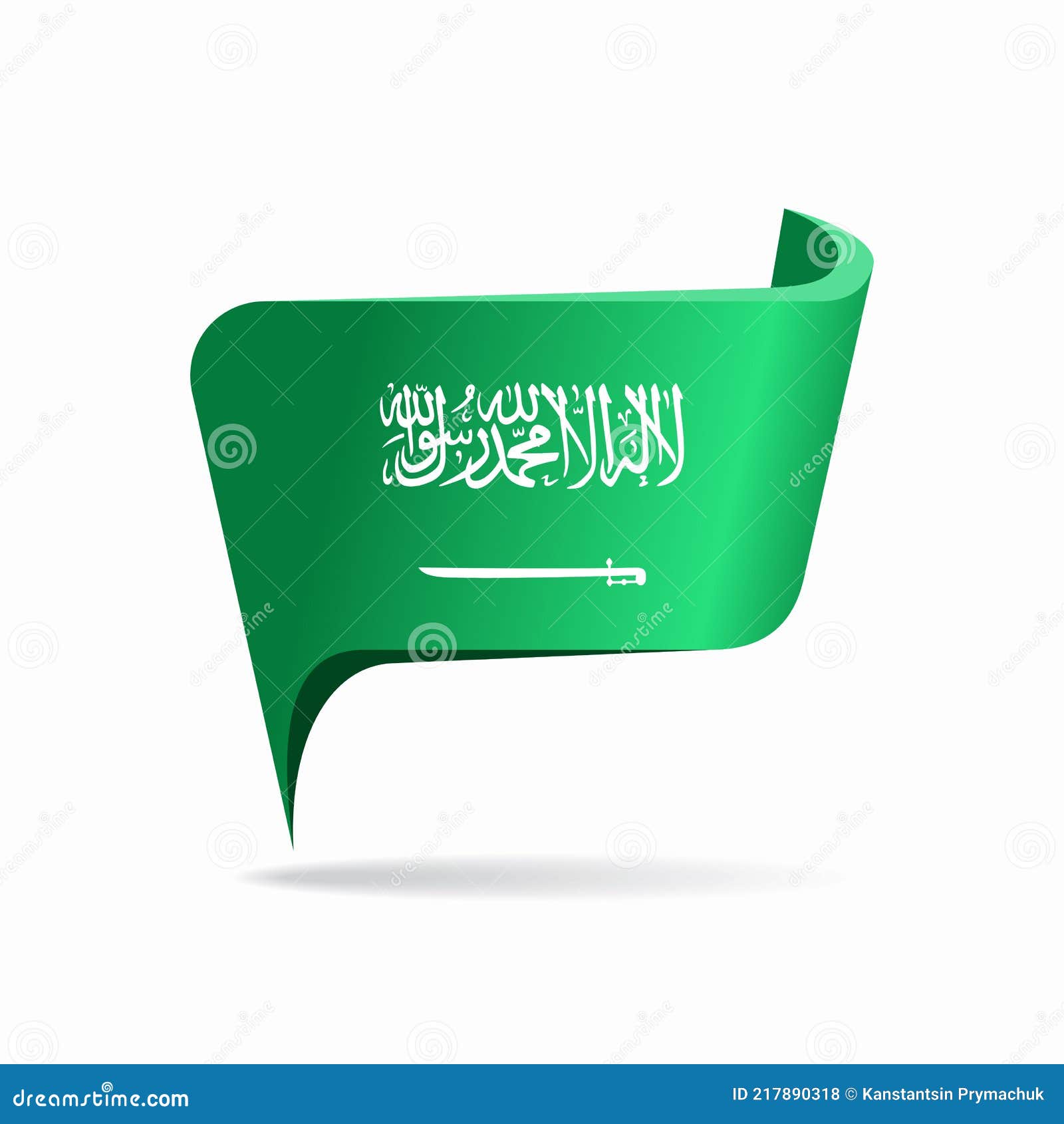 Saudi Arabian Flag Map Pointer Layout. Vector Illustration. Stock ...