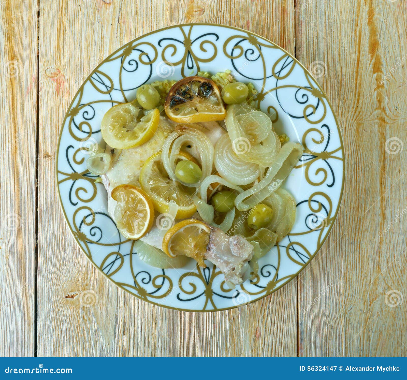 Saudi Arabian Lemon Chicken Stock Image - Image of culinary, chicken ...