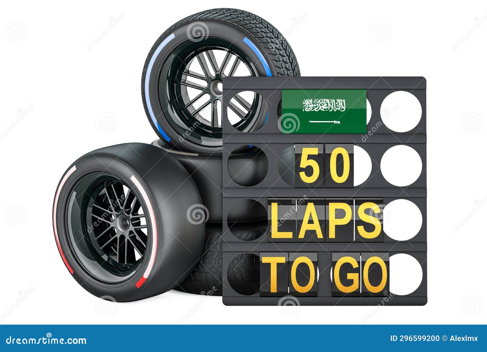 Saudi Arabian Racing, Pit Board with Flag of Saudi Arabia and Racing ...