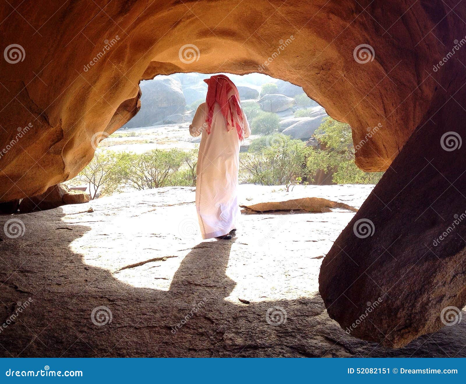 Saudi in a cave stock image. Image of cave, caves, mountain - 52082151
