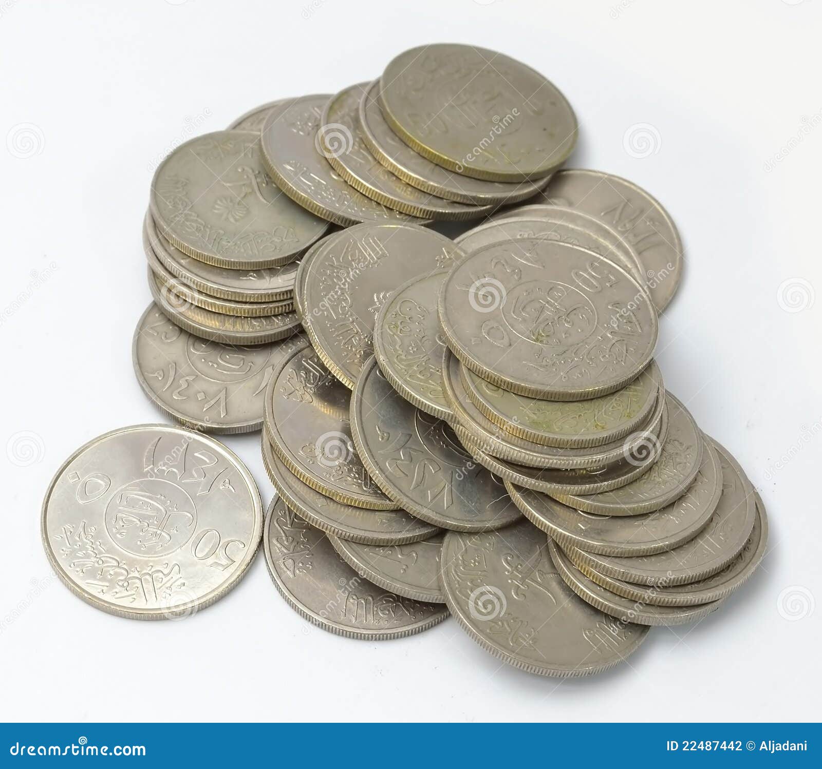 Saudi Coins Currency stock photo. Image of five, currency - 22487442