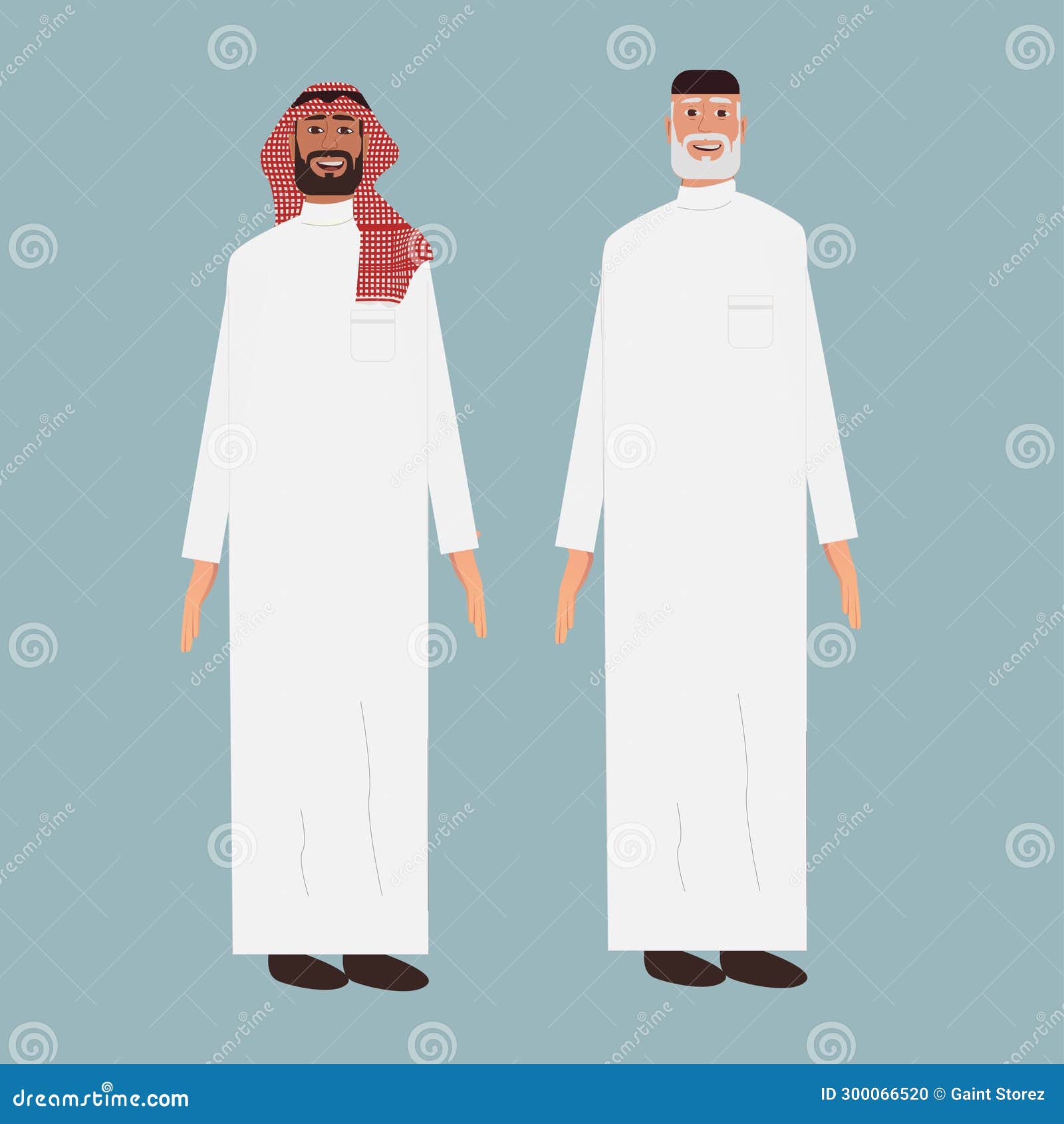 Modern saudi men stock vector. Illustration of middle - 300066520