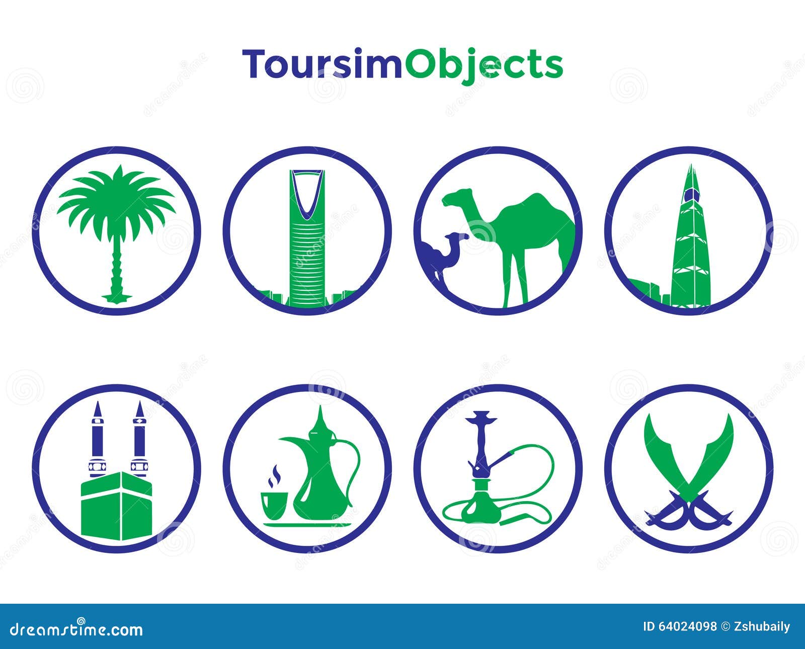 Saudi Tourism thoughts stock illustration. Illustration of tree - 64024098