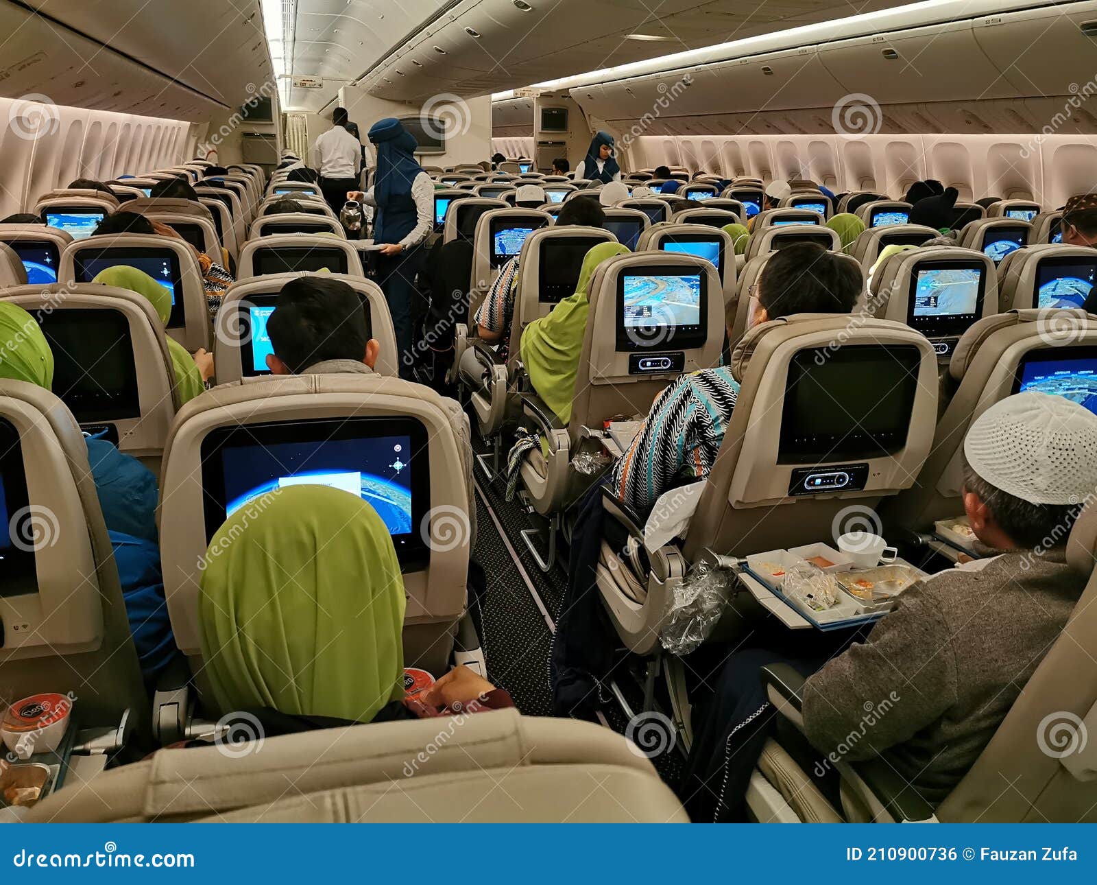 Saudia Airlines Cabin editorial photo. Image of flight - 210900736