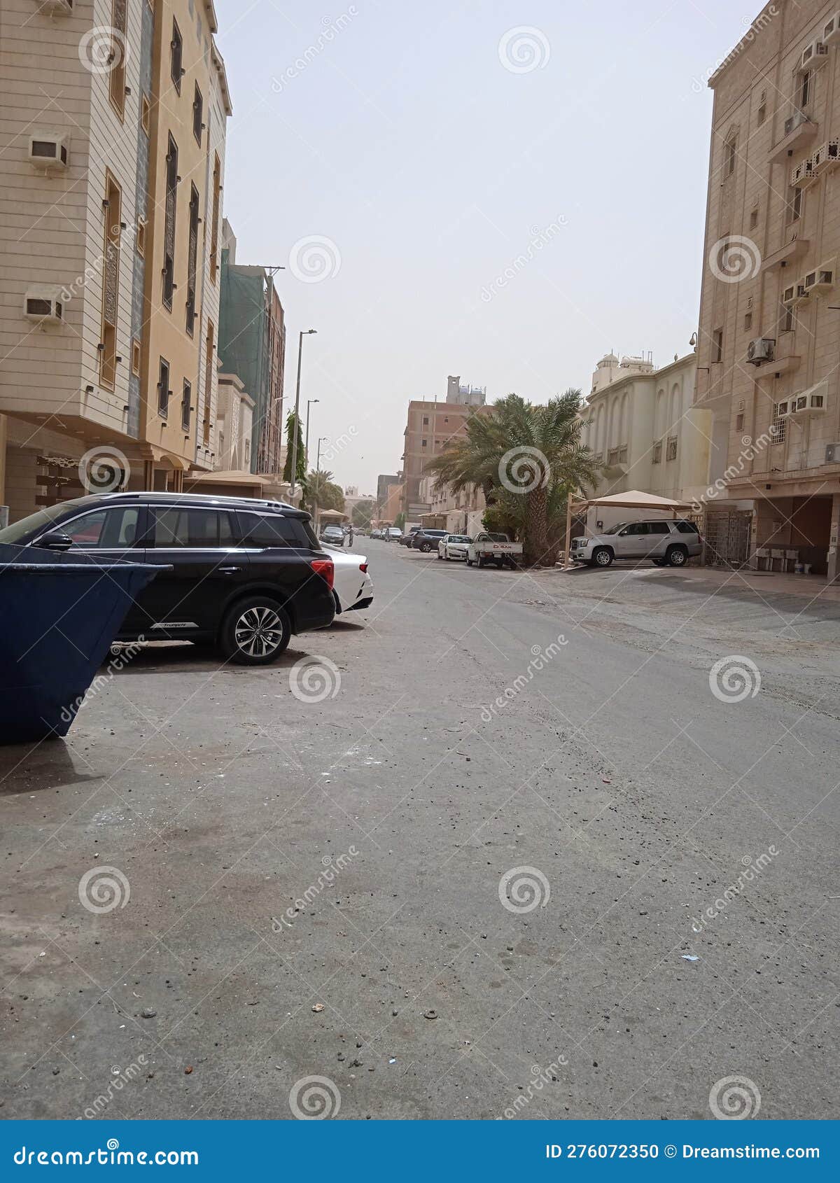 Saudia Arabia Desert With Overhead Electric Lines Stock Image ...