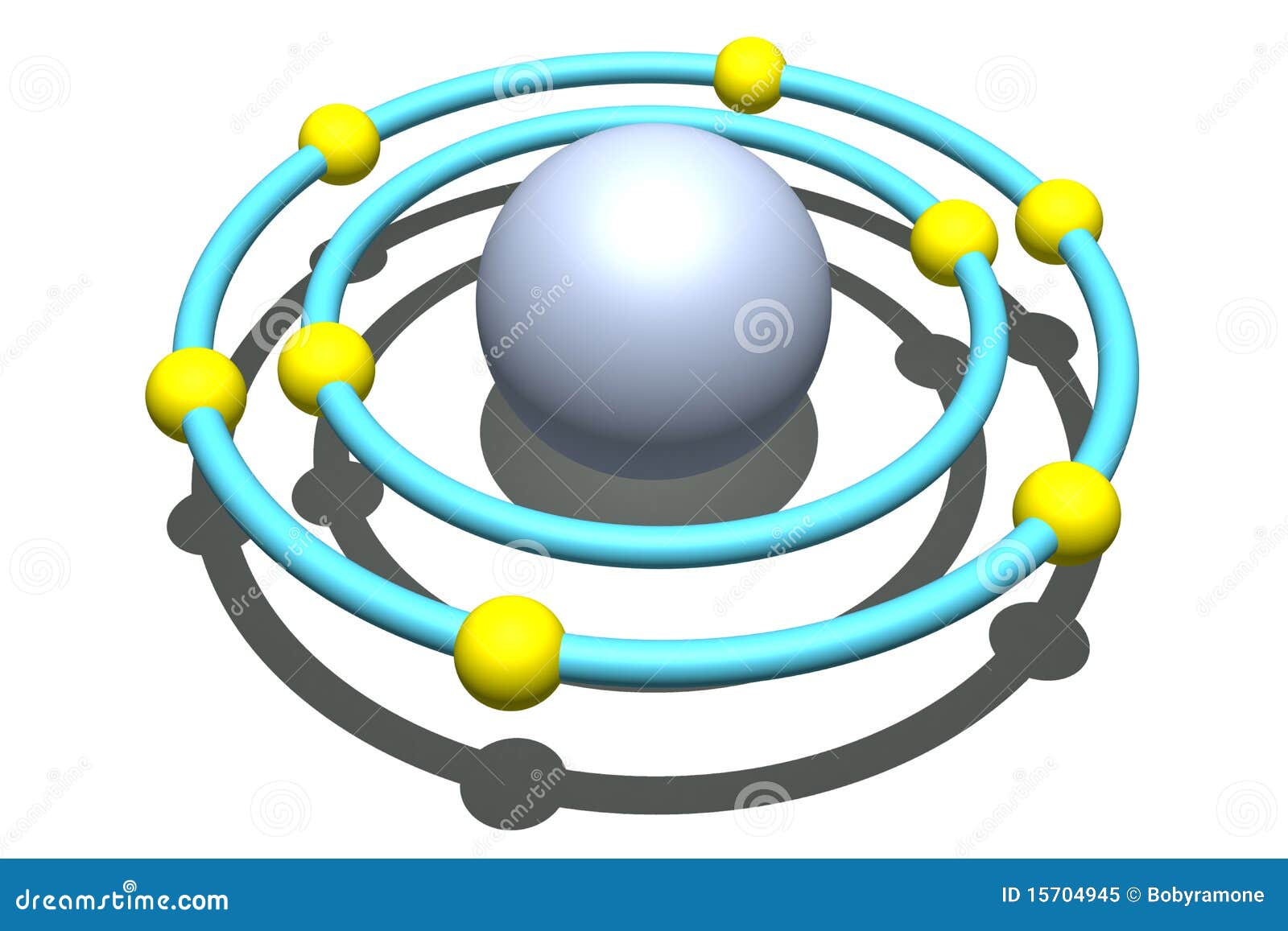 Sauerstoffatom Auf Weißem Hintergrund Stock Abbildung - Illustration ...