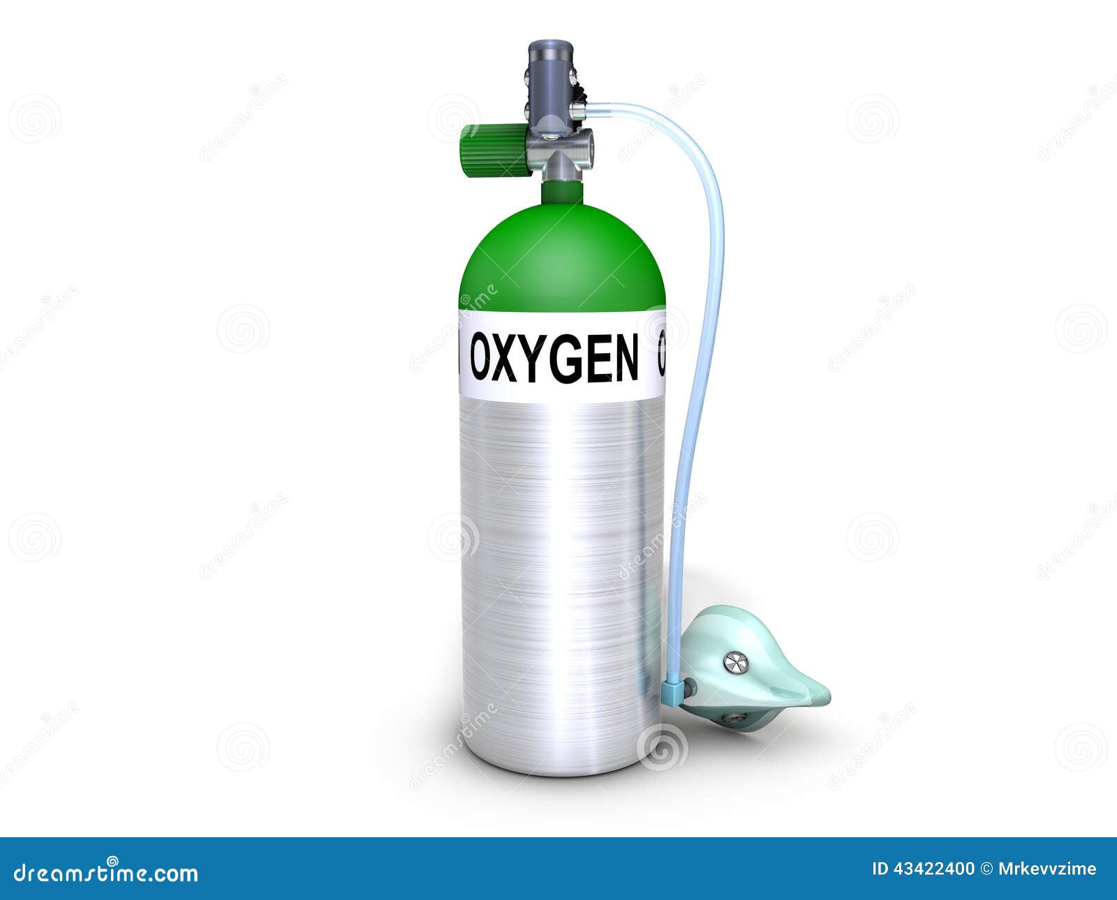 Sauerstoffflasche stock abbildung. Illustration von glatt - 43422400