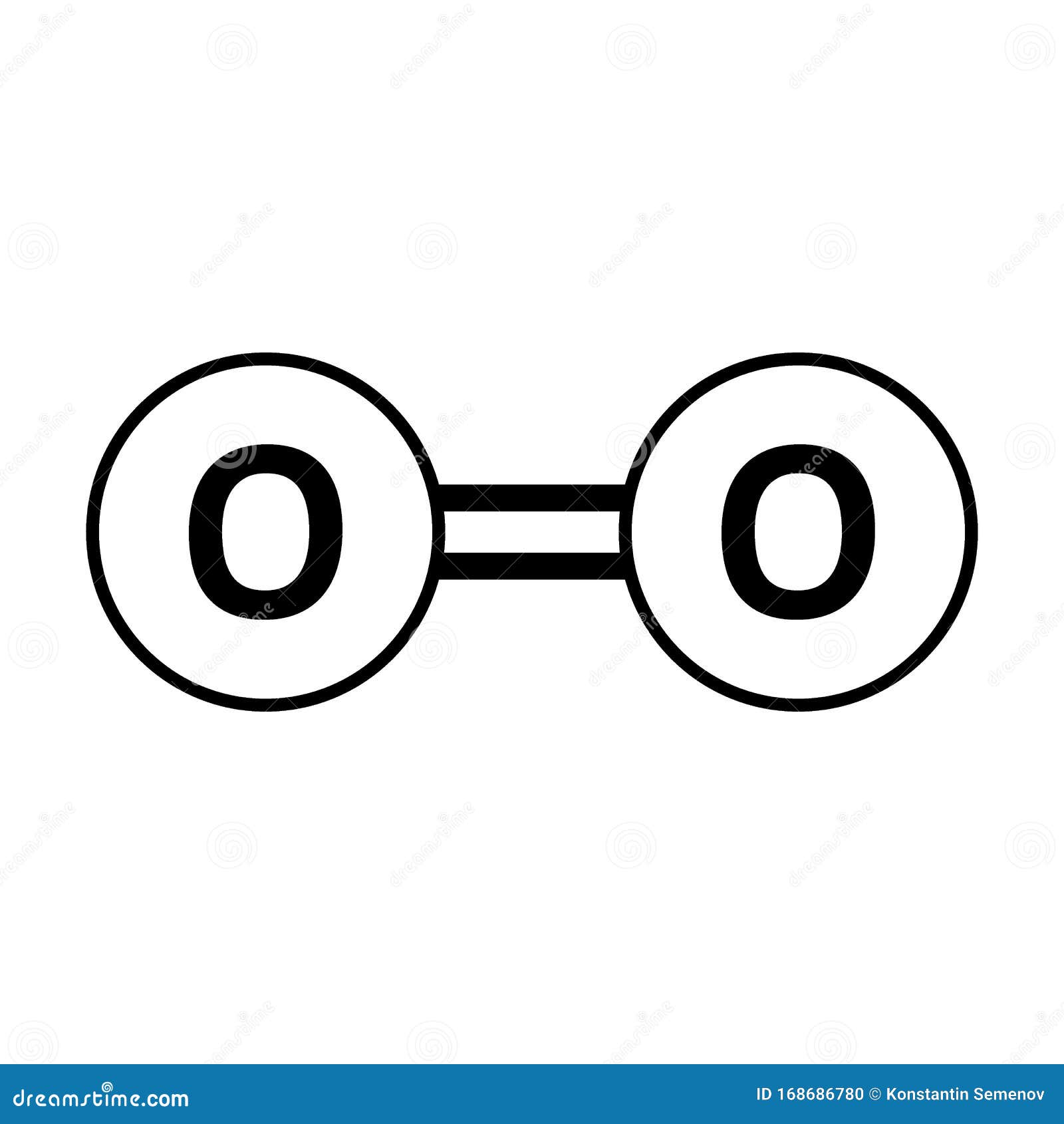 Sauerstoffmolekül-Symbol stock abbildung. Illustration von biologie ...