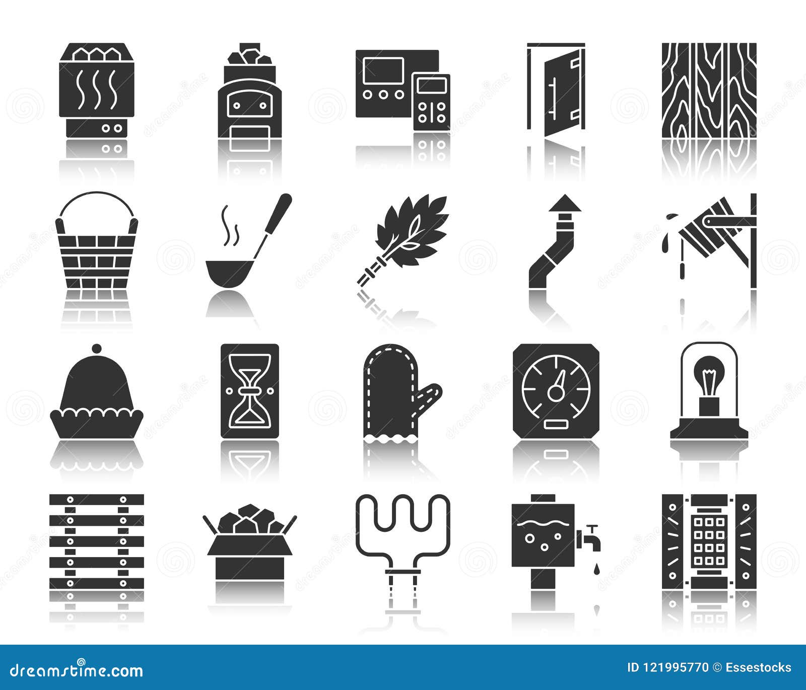 Sauna Equipment Black Silhouette Icons Vector Set Stock Vector ... Sauna Equipment Black Silhouette Icons Vector Set Stock Vector ...