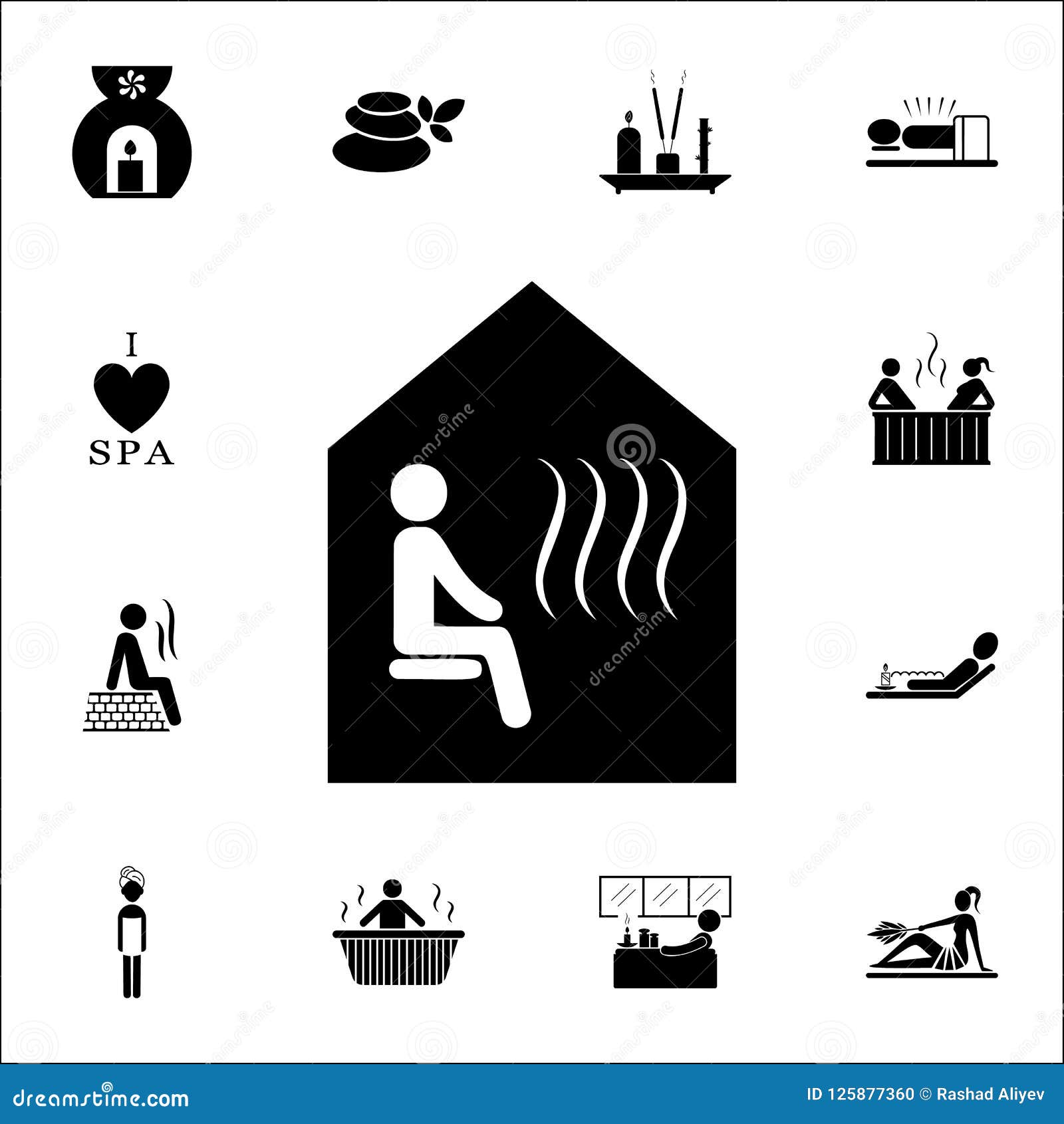 Sauna Icon Spa Icons Universal Set For Web And Mobile Stock