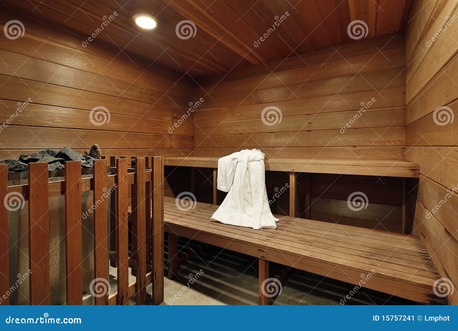 Sauna In Luxury Home Stock Image - Image: 15757241