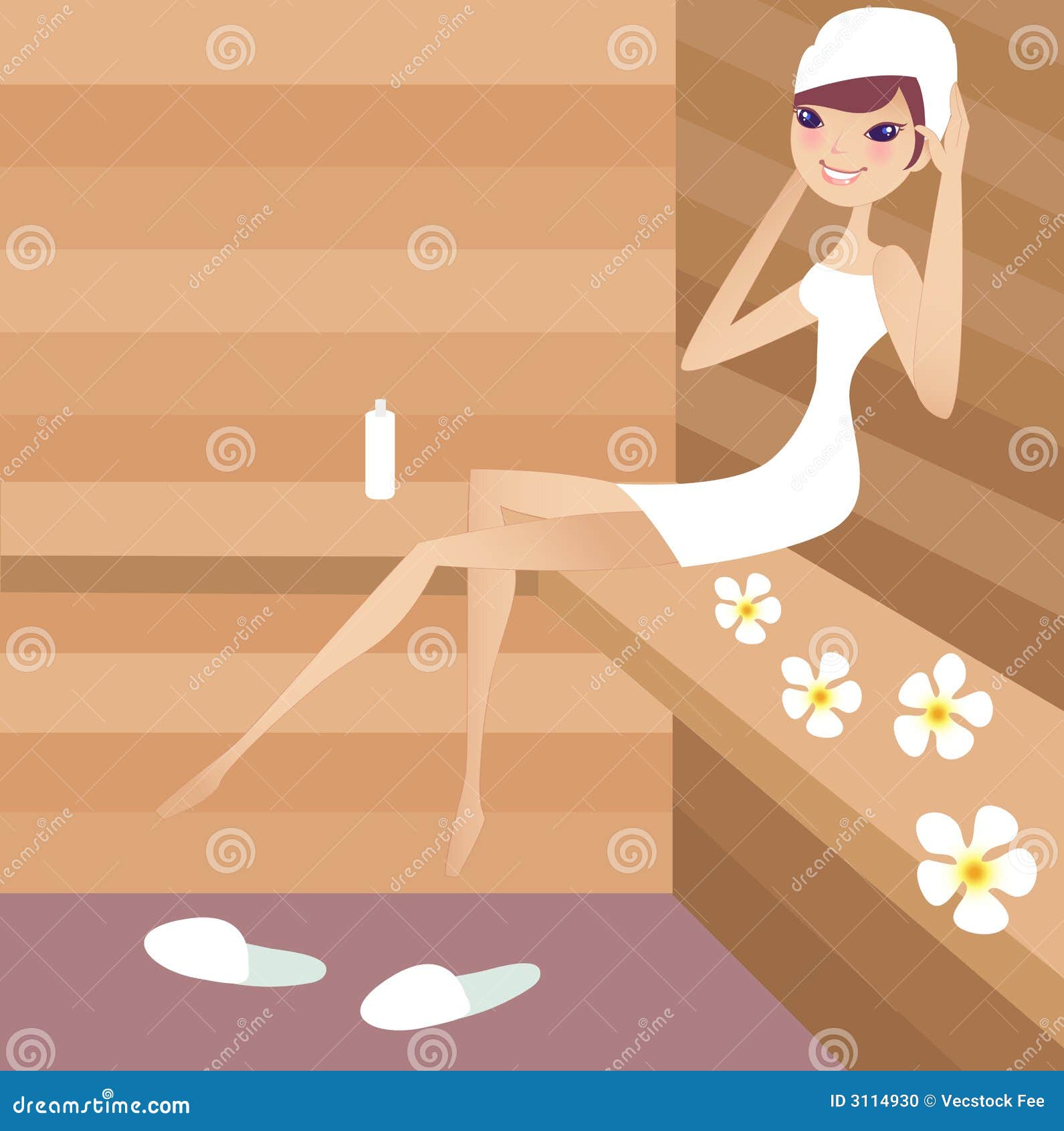 Sauna spa stock vector. Illustration of hair, fashion - 3114930