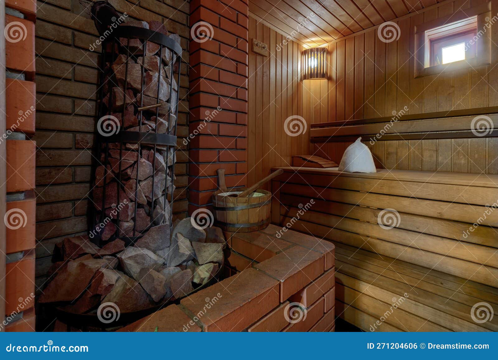 Sauna Steam Bath Inside with Stones and Stove Stock Photo - Image of ...