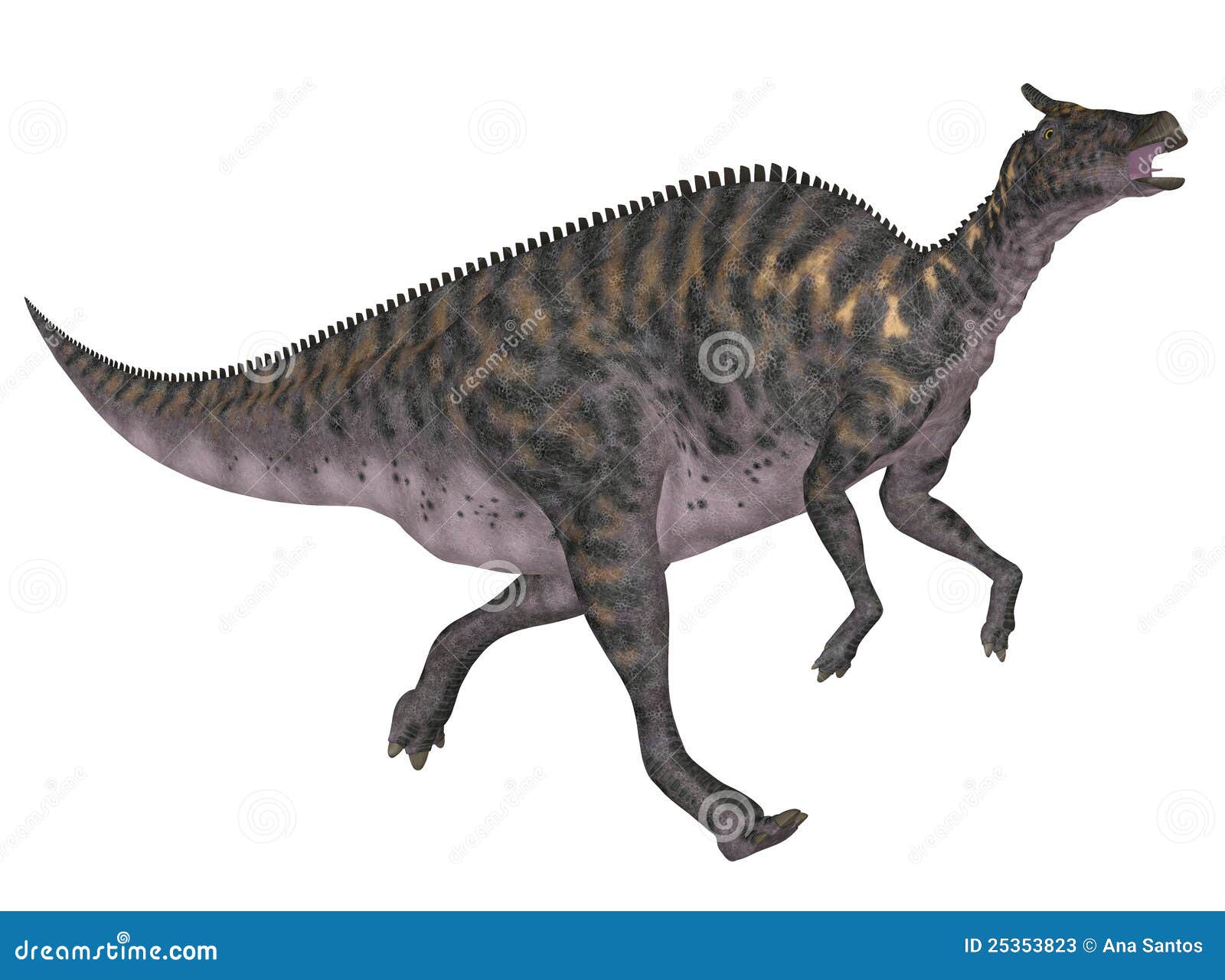 Saurolophus Dinosaur Tail Royalty-Free Stock Photo | CartoonDealer.com ...
