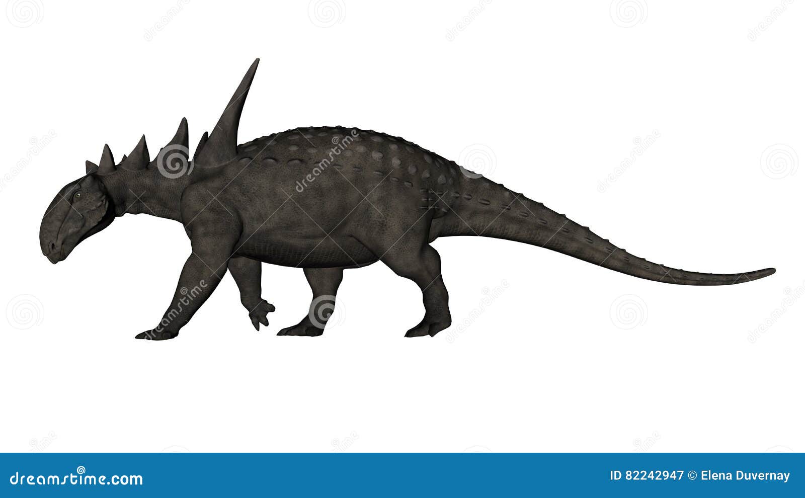 Sauropelta Dinosaur - 3D Render Stock Illustration - Illustration of ...