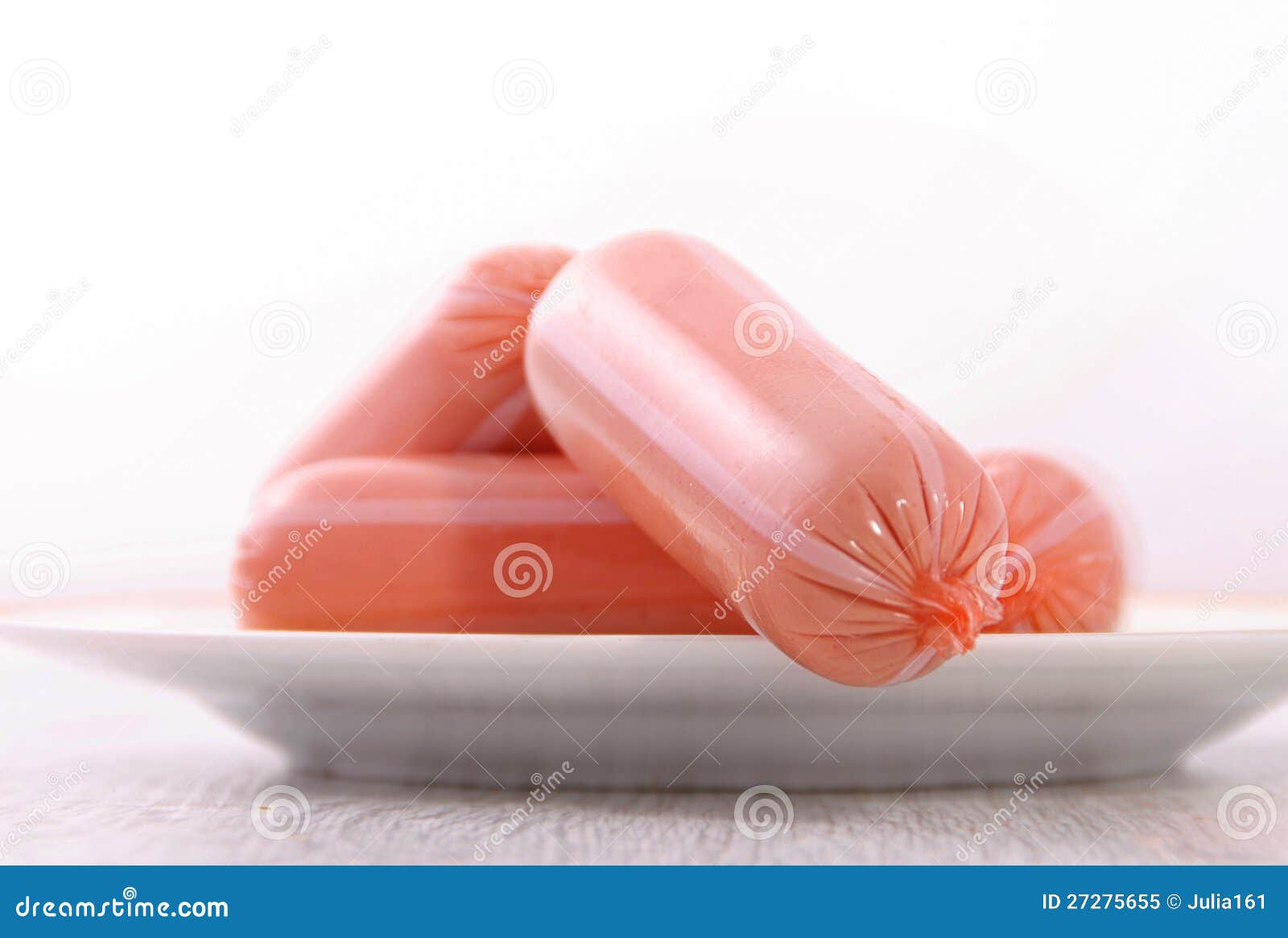 Sausage stock image. Image of food, milk, meat, pink - 27275655
