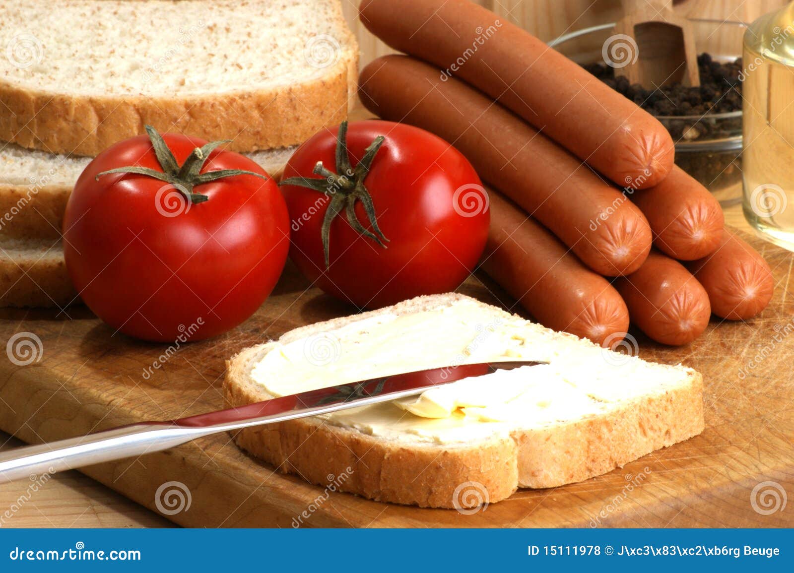 Sausage, Also Known As Knackwurst Stock Photo - Image of snack ...
