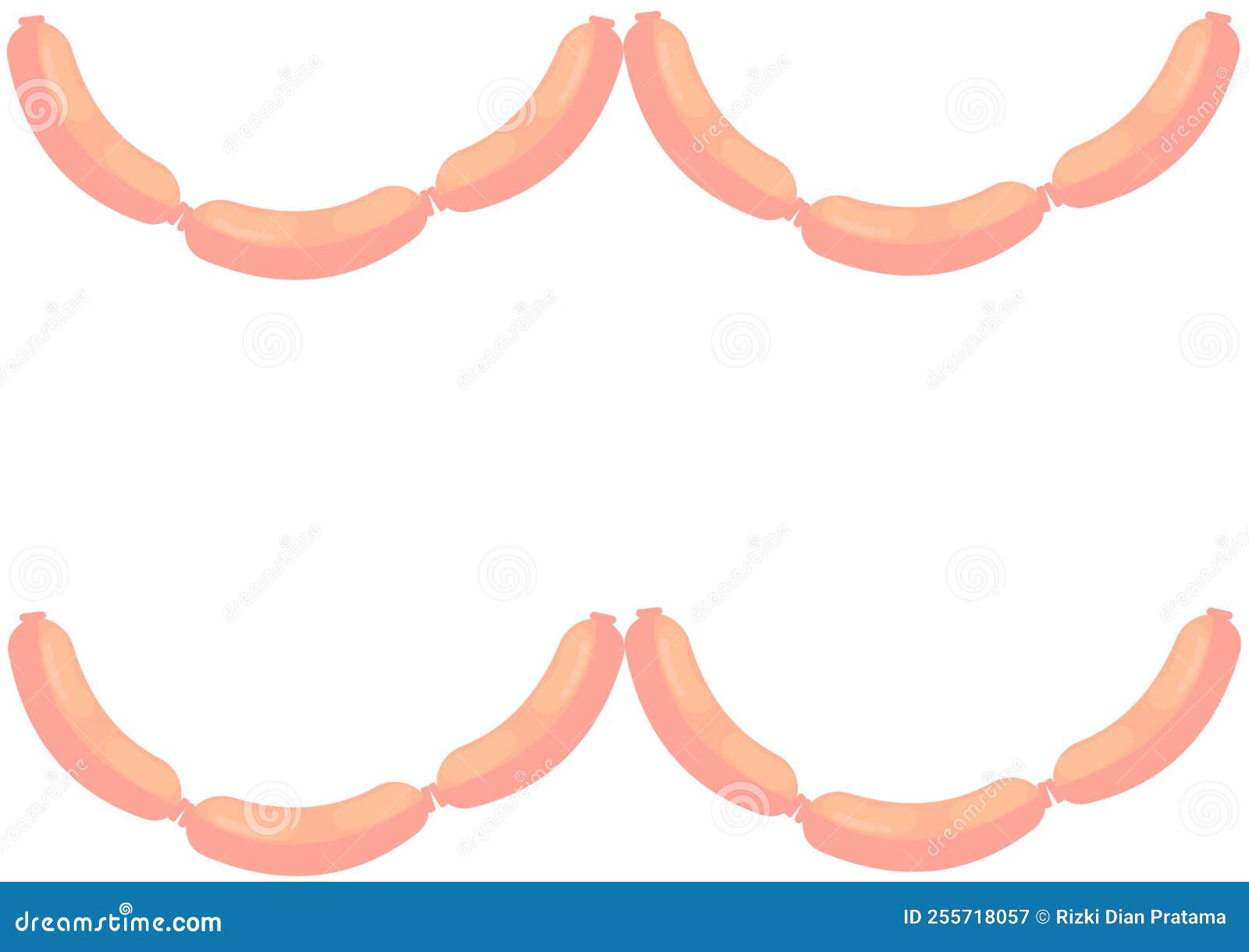 Sausage Background on White Background Stock Vector - Illustration of ...