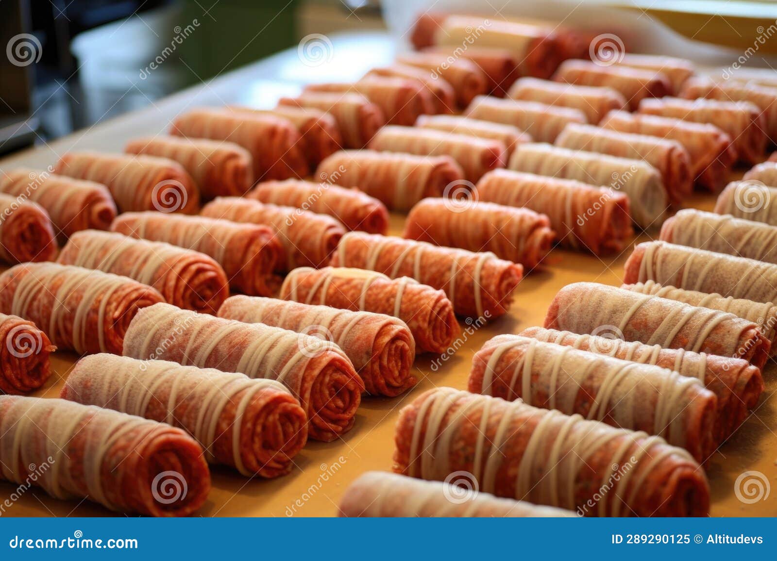 Sausage Casings Prepared for Stuffing Process Stock Image - Image of ...