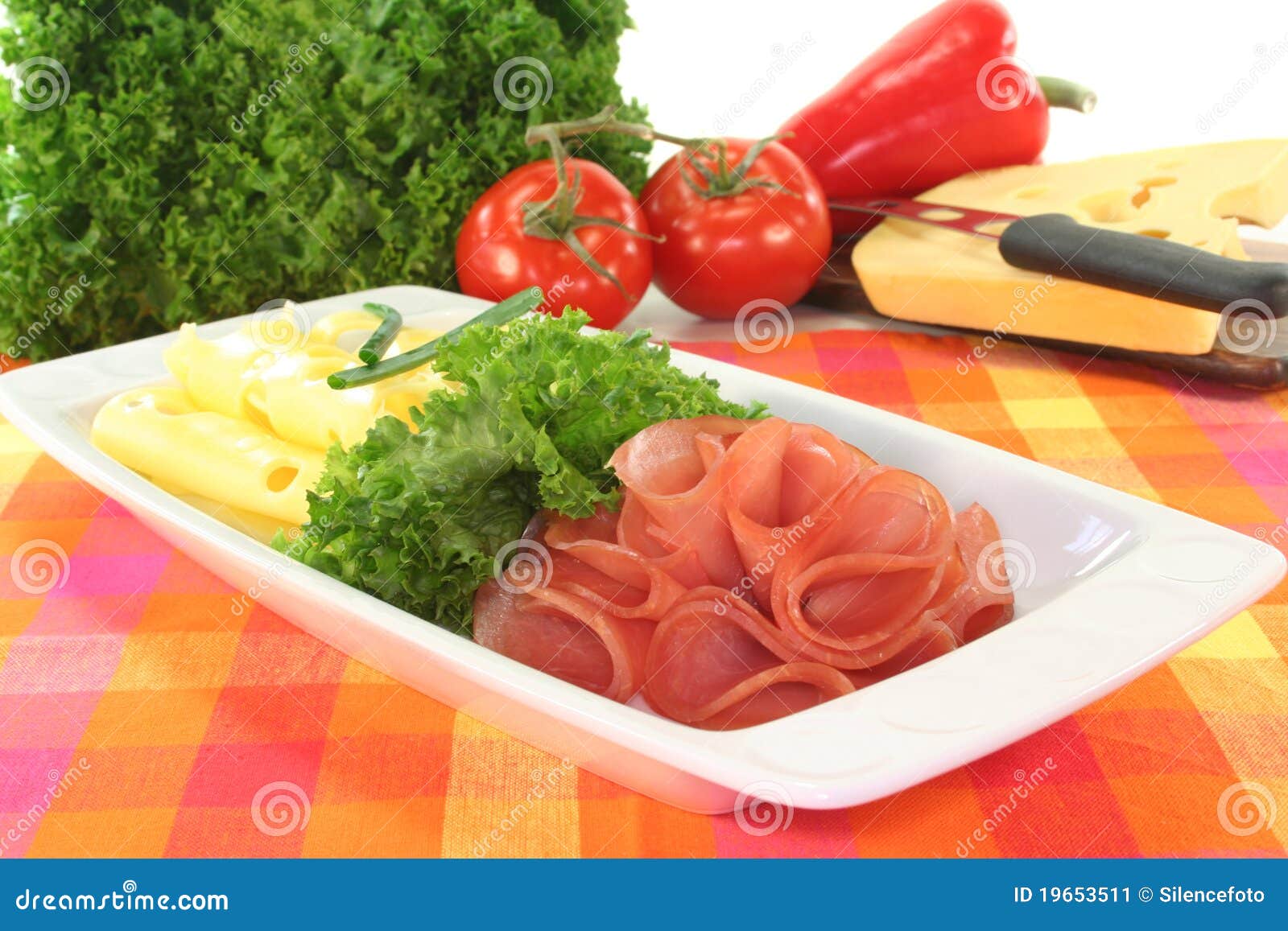 Sausage cheese plate stock image. Image of food, sliced - 19653511