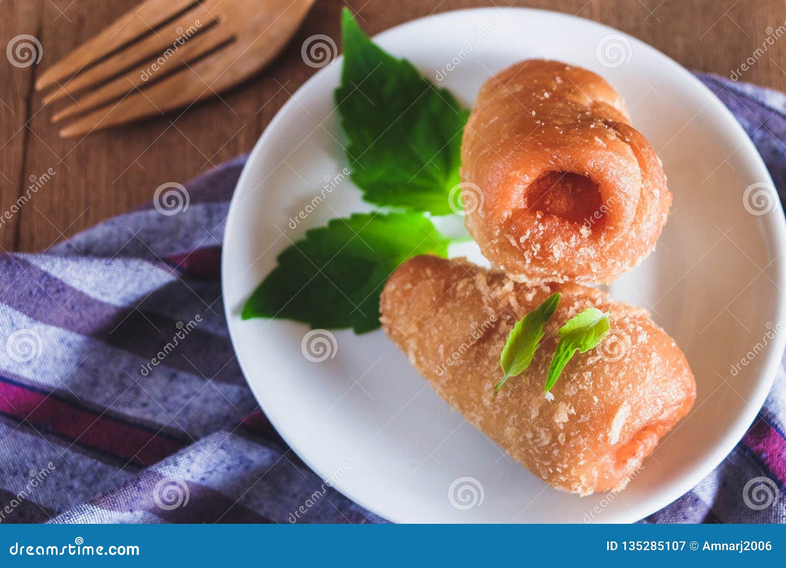 Sausage in Fried Bread Rolls Homemade Stock Image - Image of dough ...