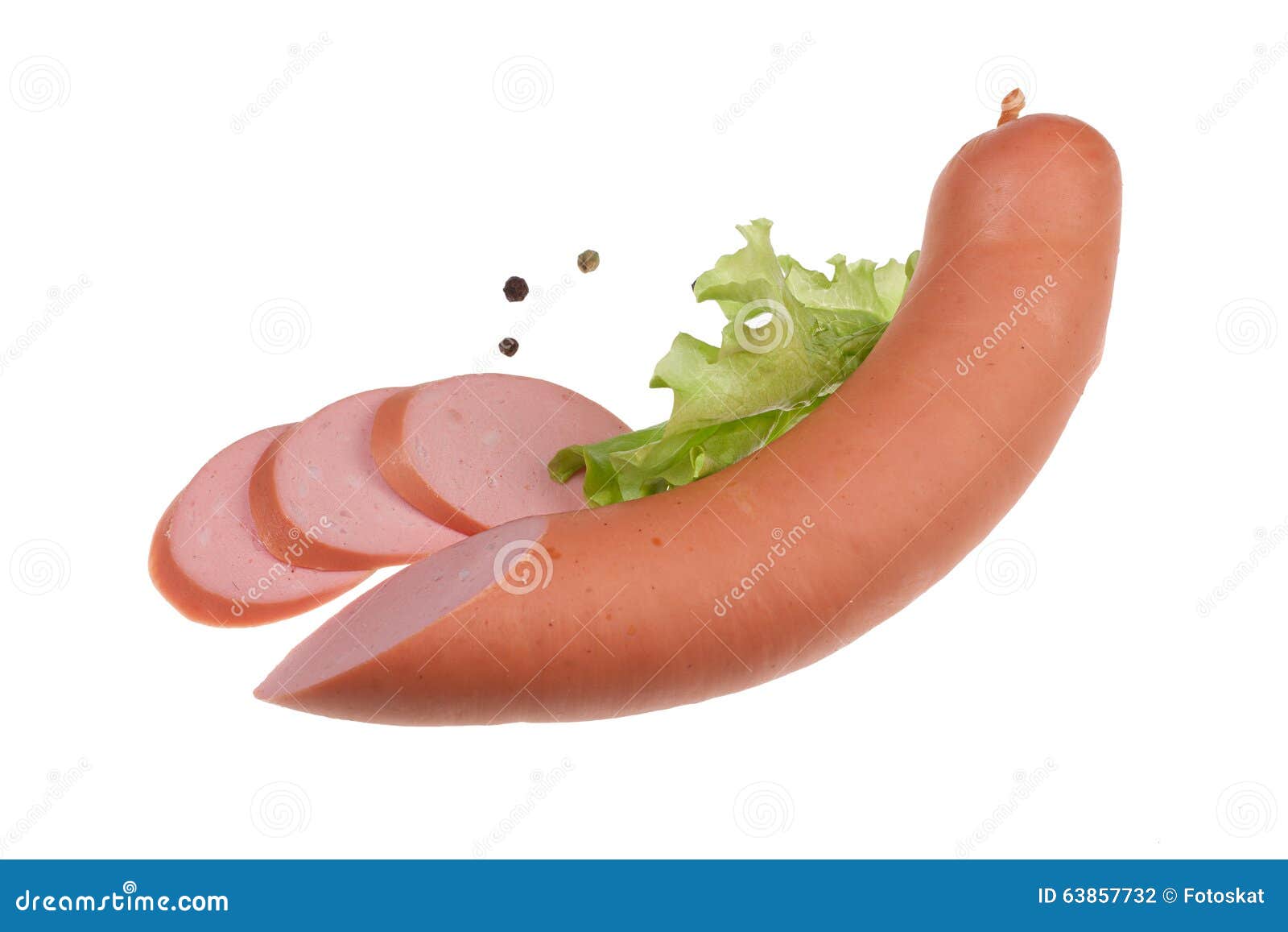 Sausage with Greenery stock photo. Image of objects, food - 63857732