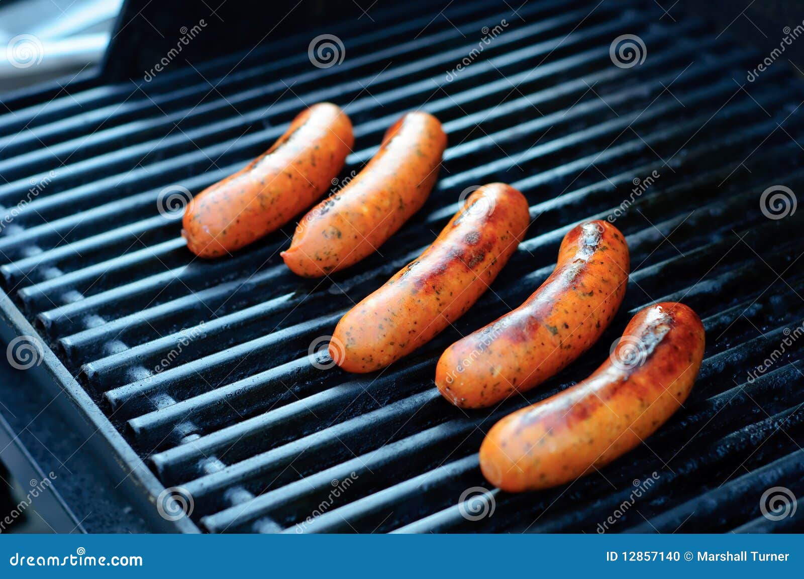 Sausage on the Grill stock photo. Image of cook, july - 12857140