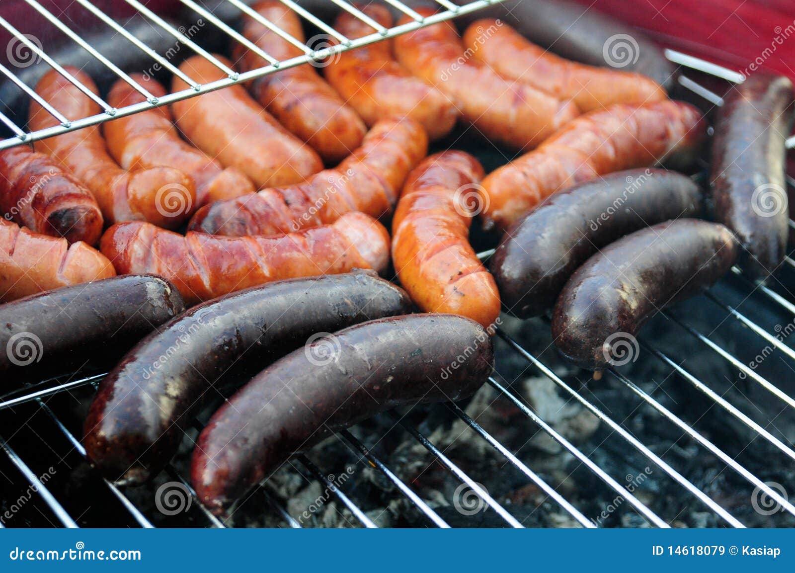 Sausage on grill stock image. Image of food, sausage - 14618079