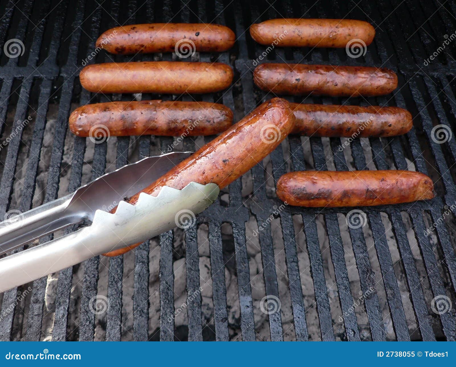 Sausage on the grill 5 stock image. Image of pork, grilled - 2738055