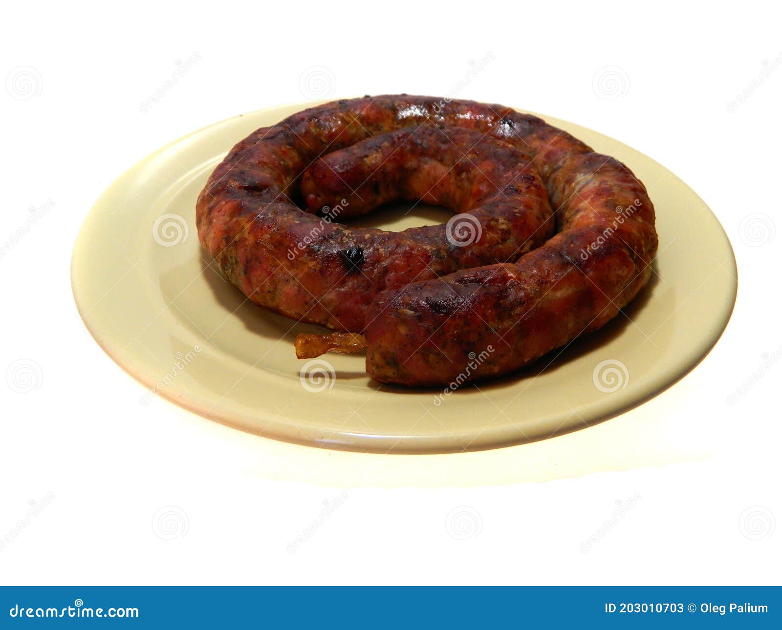 Sausage Isolated on White Background Stock Image - Image of isolated ...