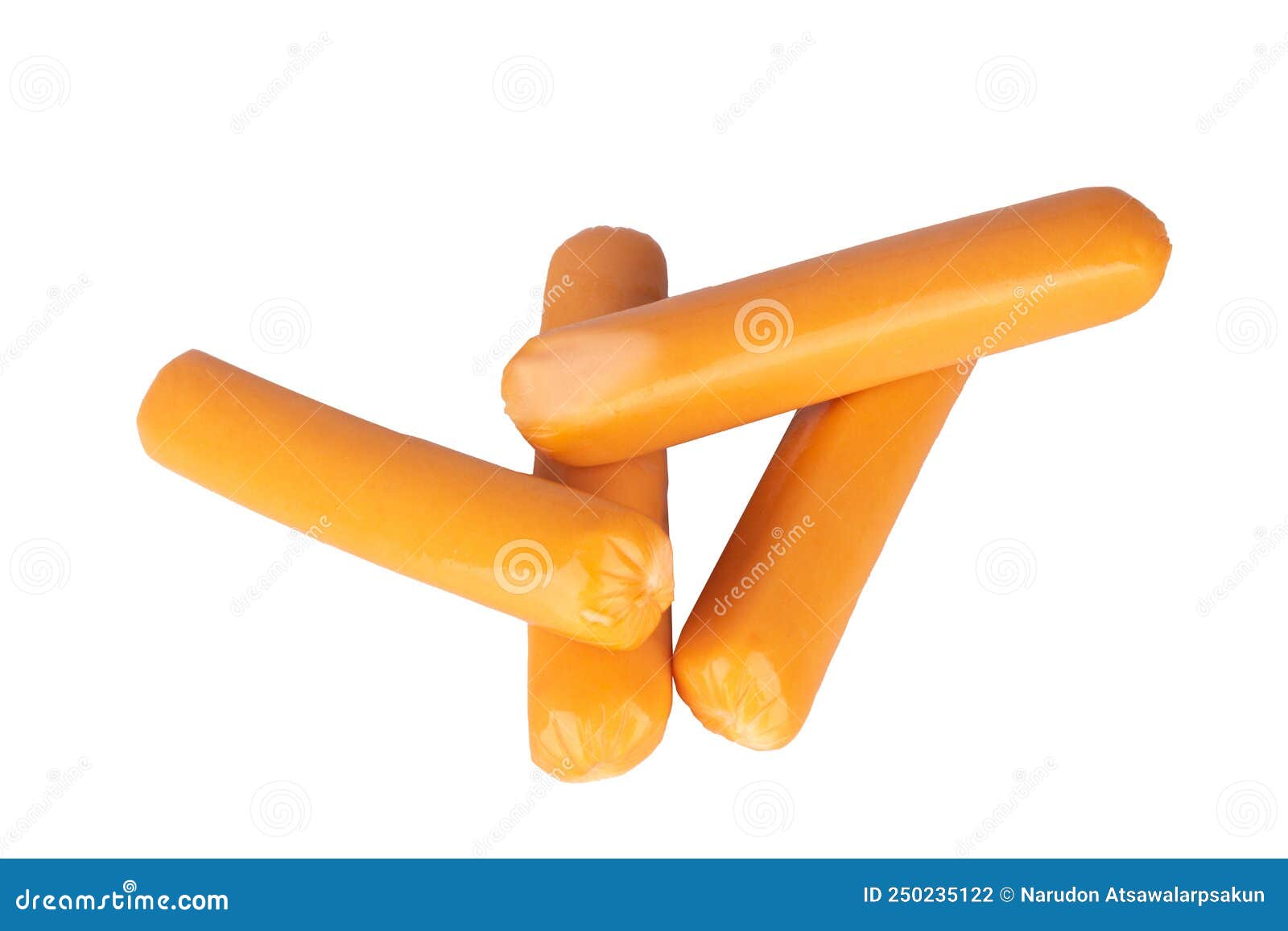 Sausage Isolated on White Background Stock Photo - Image of meat ...