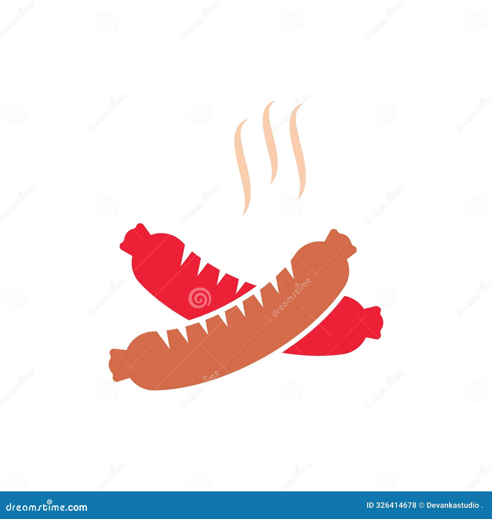 Sausage logo and symbol stock vector. Illustration of stamp - 326414678