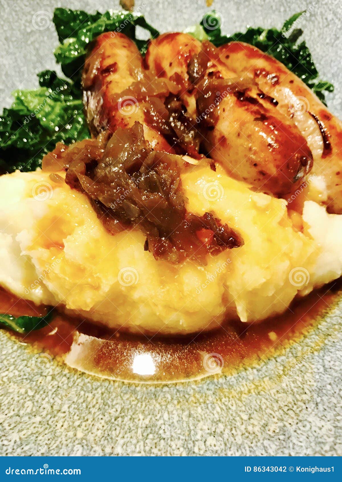 Sausage and Mash stock photo. Image of seasonal, savory - 86343042