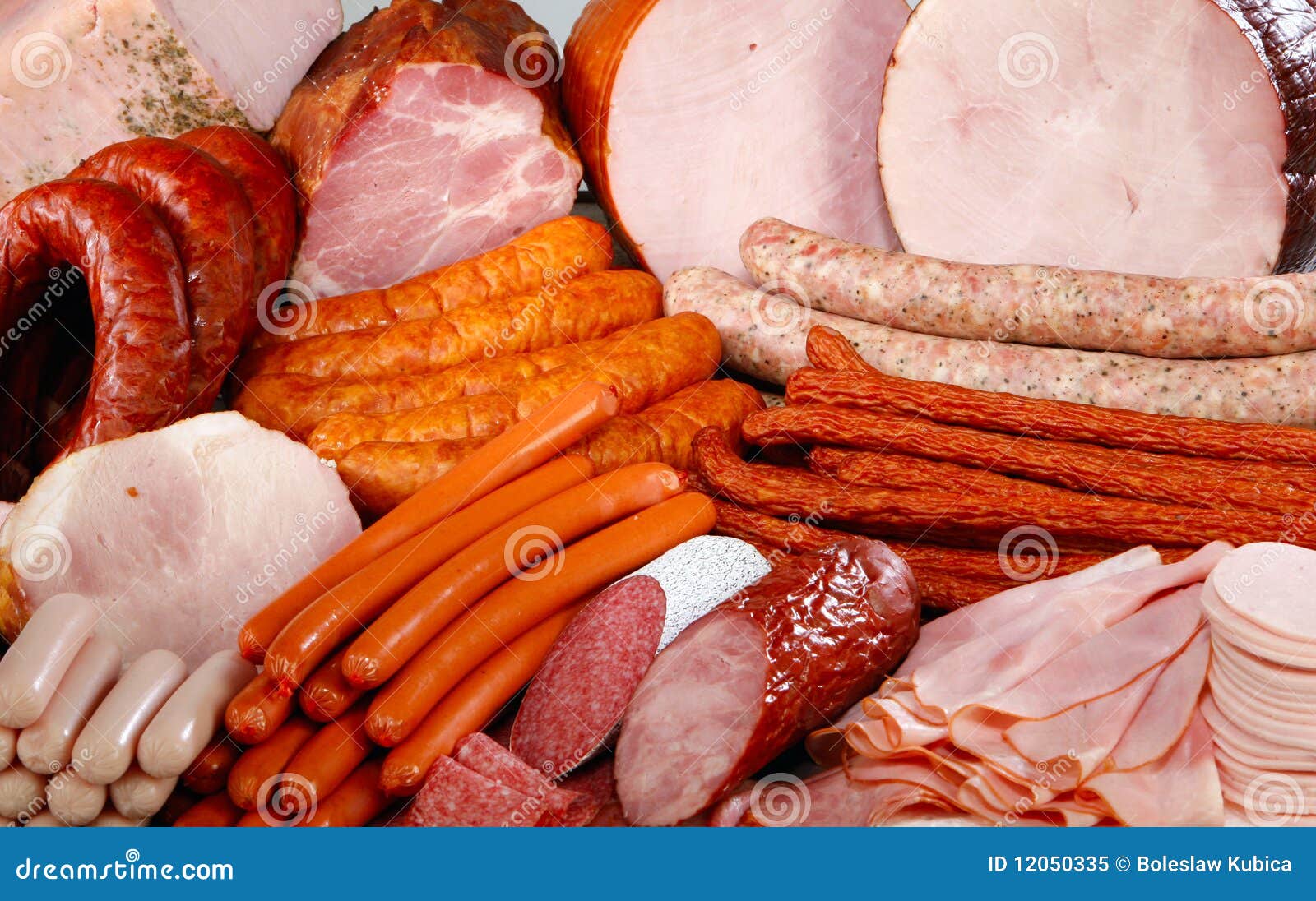 Sausage and meat stock image. Image of kitchen, cooked - 12050335