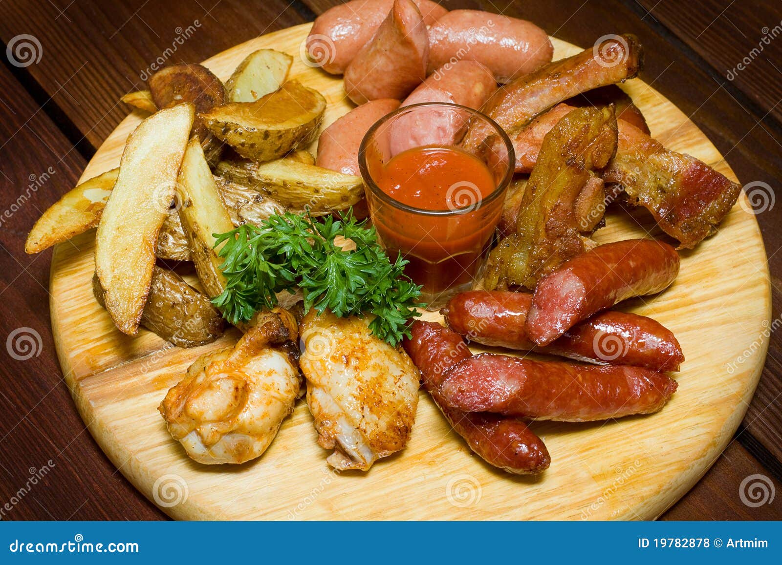 Sausage meat on plate stock photo. Image of german, grilled - 19782878