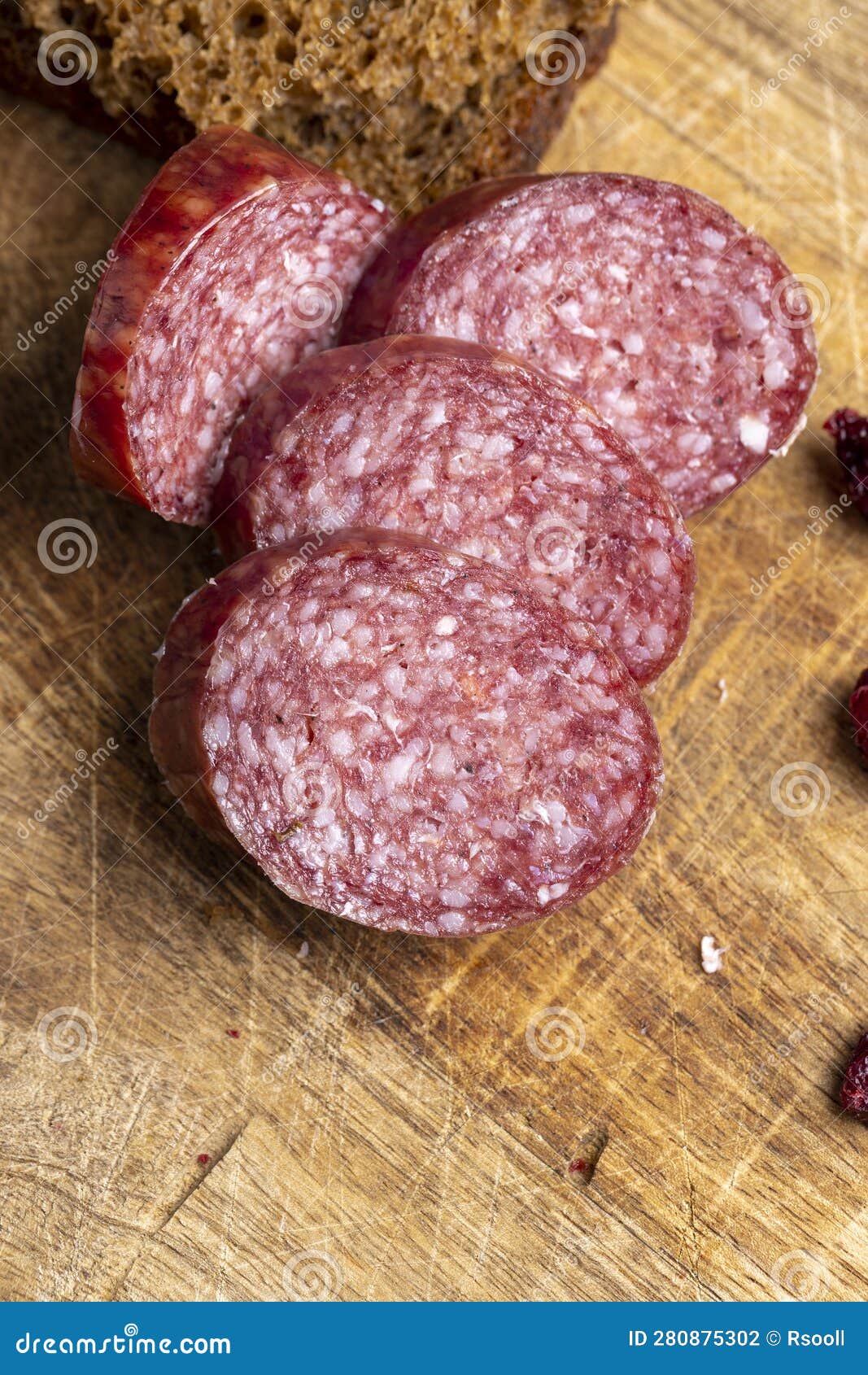 Sausage of Moose Meat Cut into Pieces Stock Photo - Image of cuisine ...