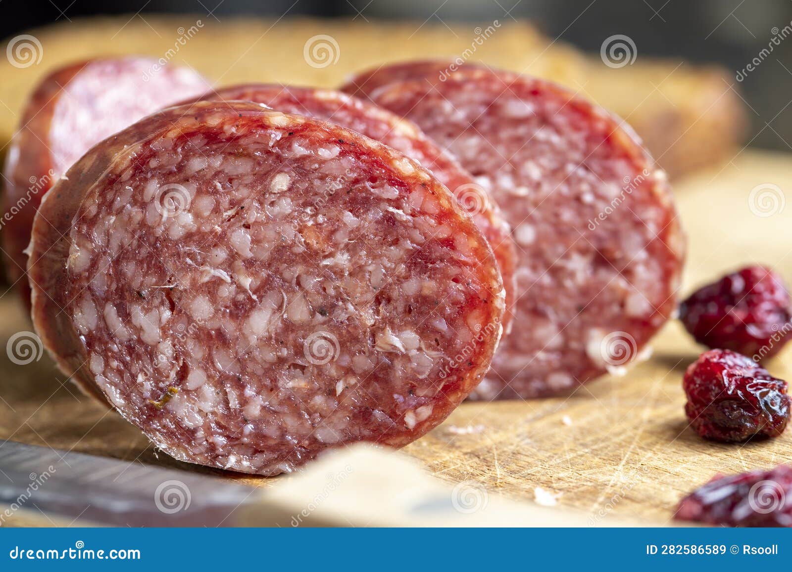 Sausage of Moose Meat Cut into Pieces Stock Image - Image of colorful ...