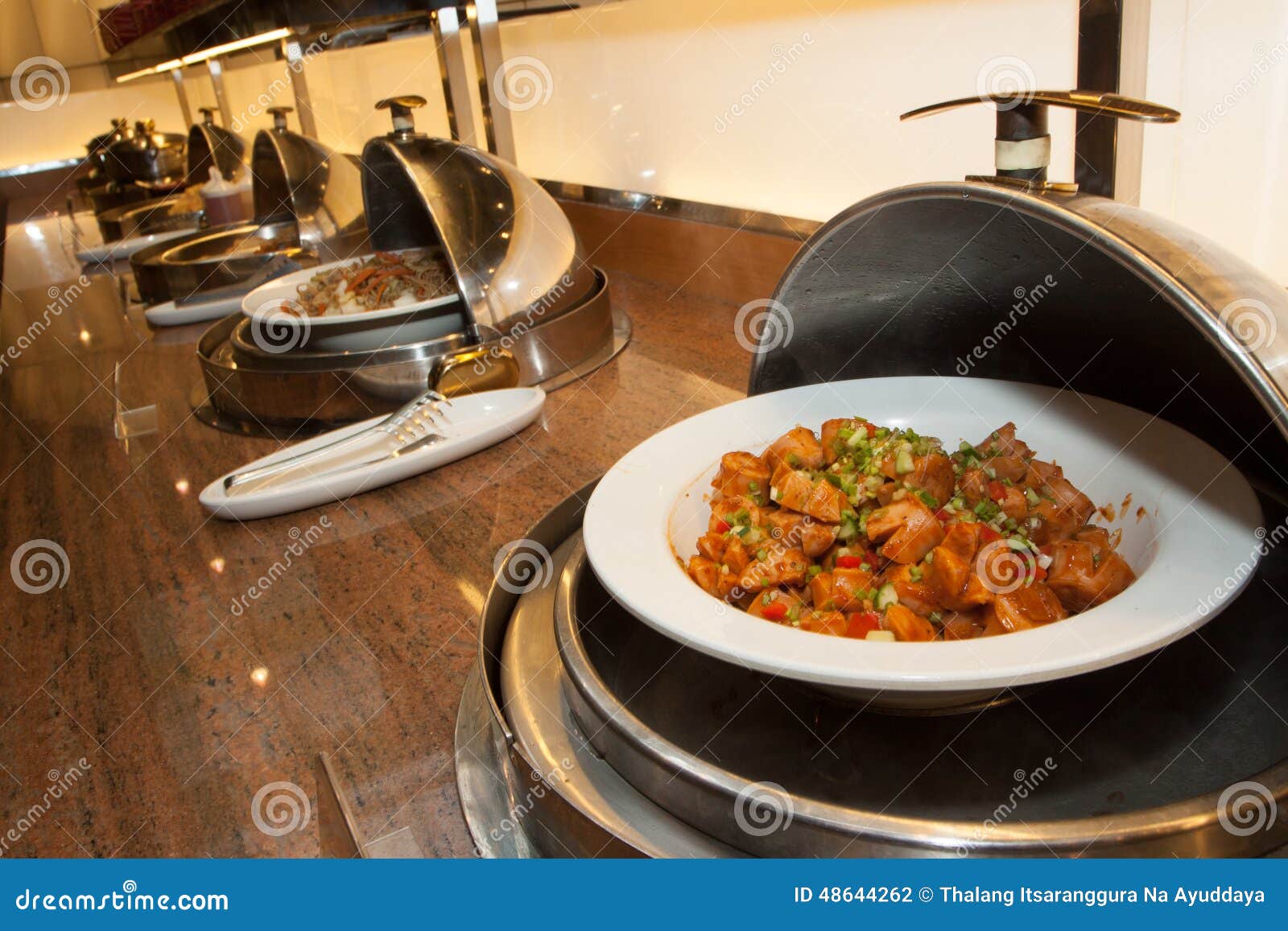 Open Buffet Restaurant, Catering Business, Interior Design Royalty-Free ...