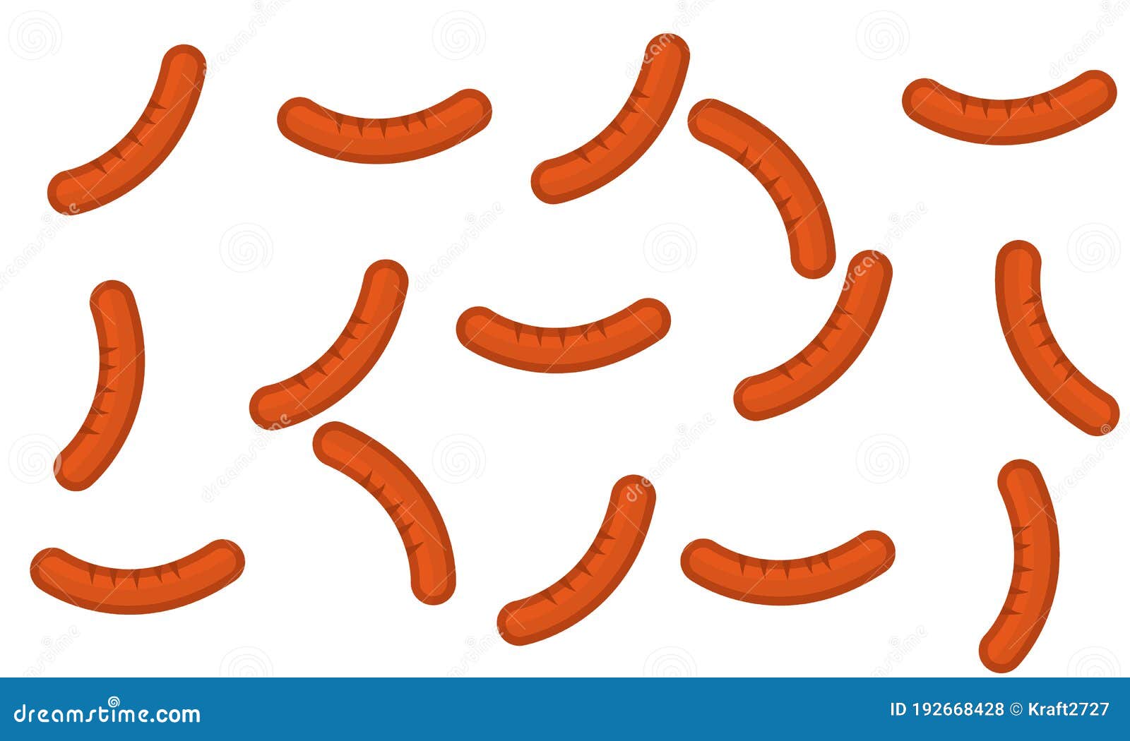 Sausage Pattern Background for Oktoberfest Stock Vector - Illustration ...