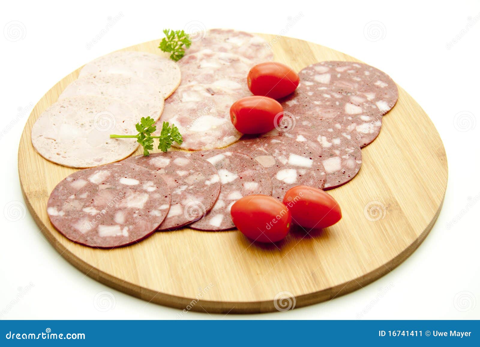 Sausage Plate with Tomatoes Stock Image - Image of plate, meal: 16741411