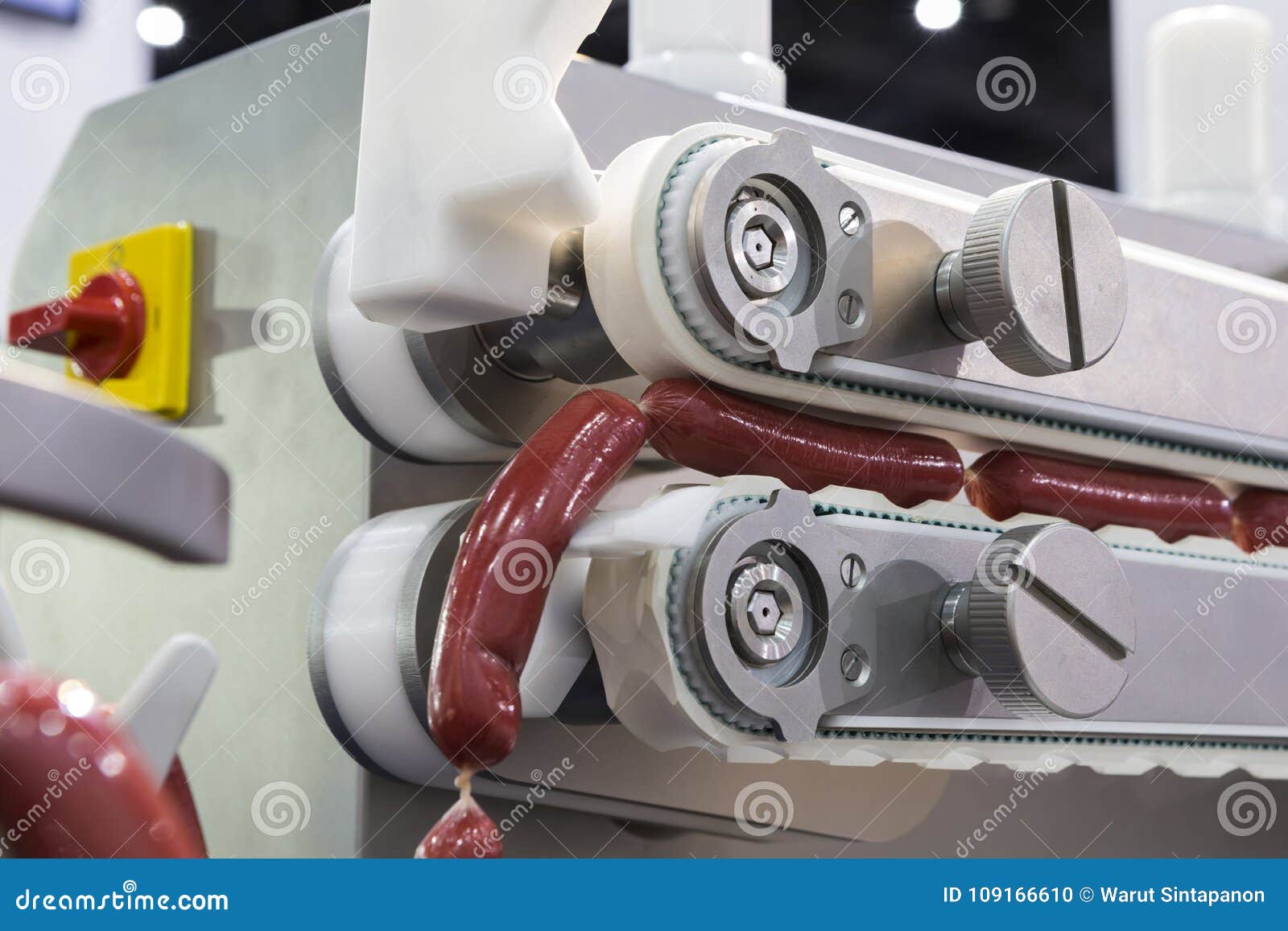 Sausage Produced by an Automatic Machine Stock Photo - Image of plant ...