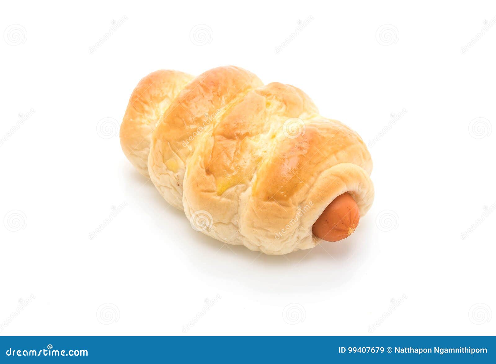 Sausage roll bread stock image. Image of dough, closeup - 99407679