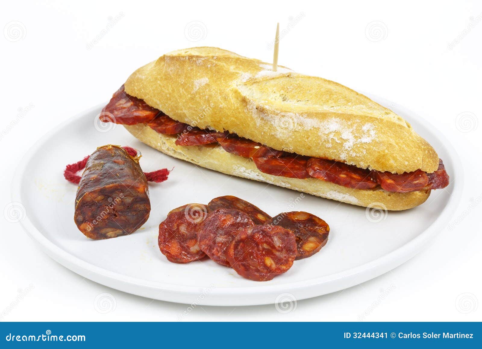 Sausage Sandwich, Typical Basque Cap. Stock Image - Image of pork ...