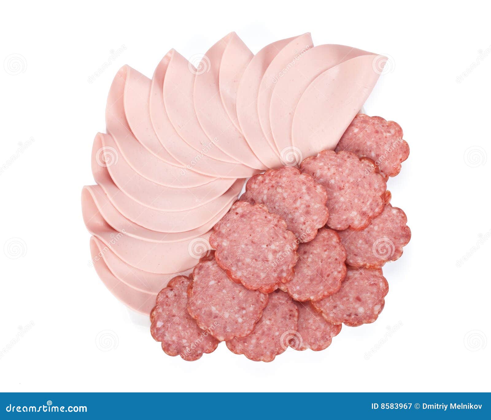 Sausage slices stock image. Image of studio, delicious - 8583967