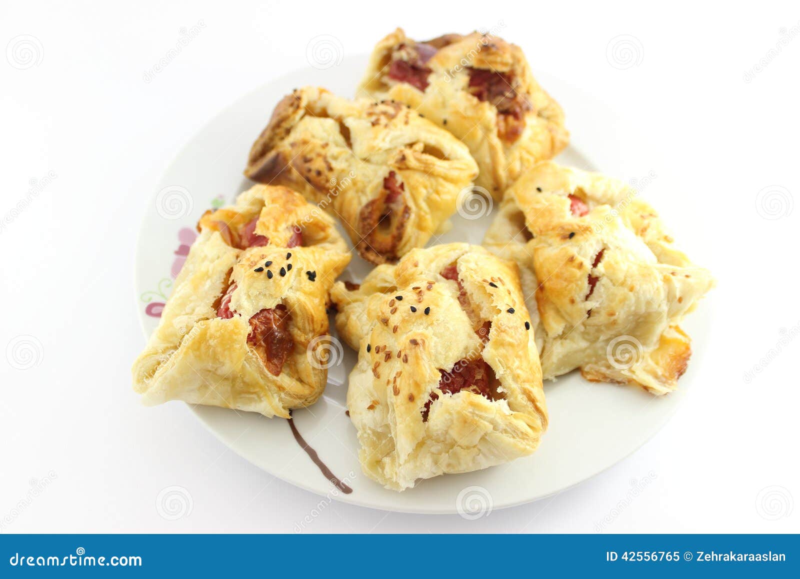 Sausage stuffed Pastries stock image. Image of delicious - 42556765