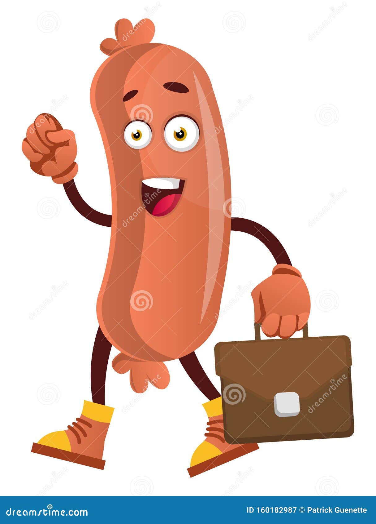 Sausage with Suitcase, Illustration, Vector Stock Vector - Illustration ...
