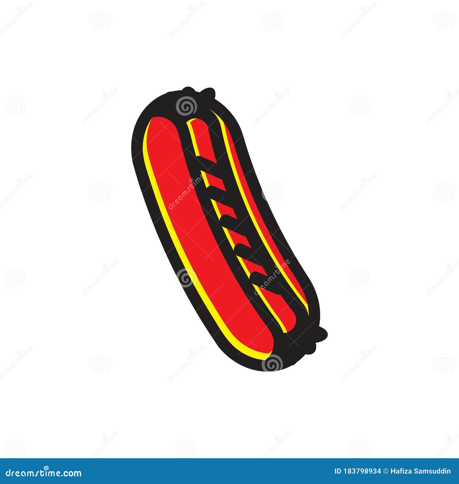 Sausage. Vector Illustration Decorative Background Design Stock ...