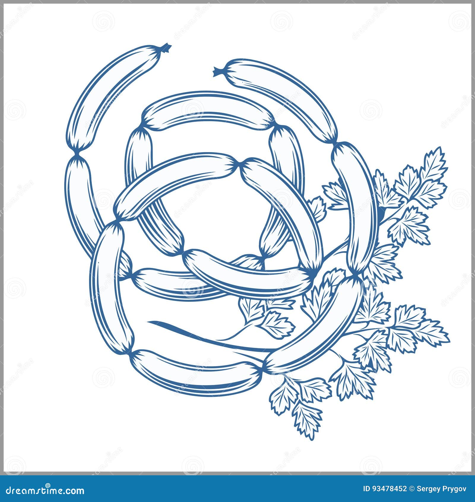 Sausage. Vector Drawing | CartoonDealer.com #152473020