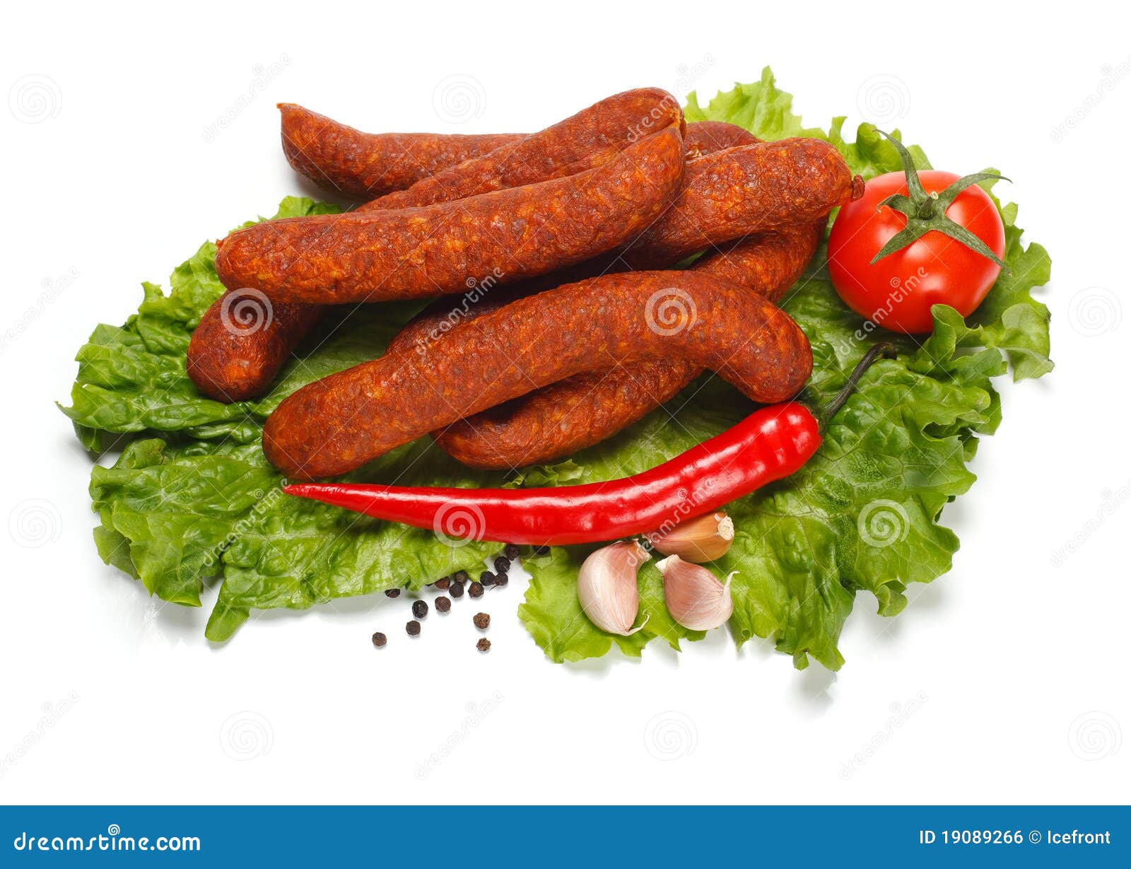 Sausage with vegetables stock photo. Image of meat, butcher - 19089266